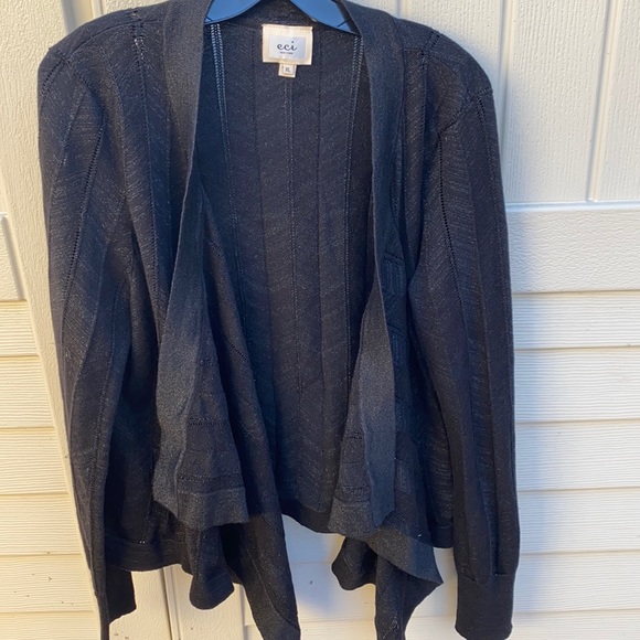 ECI | Sweaters | Eci New York Knit Metallic Open Cardigan Jacket Xl ...